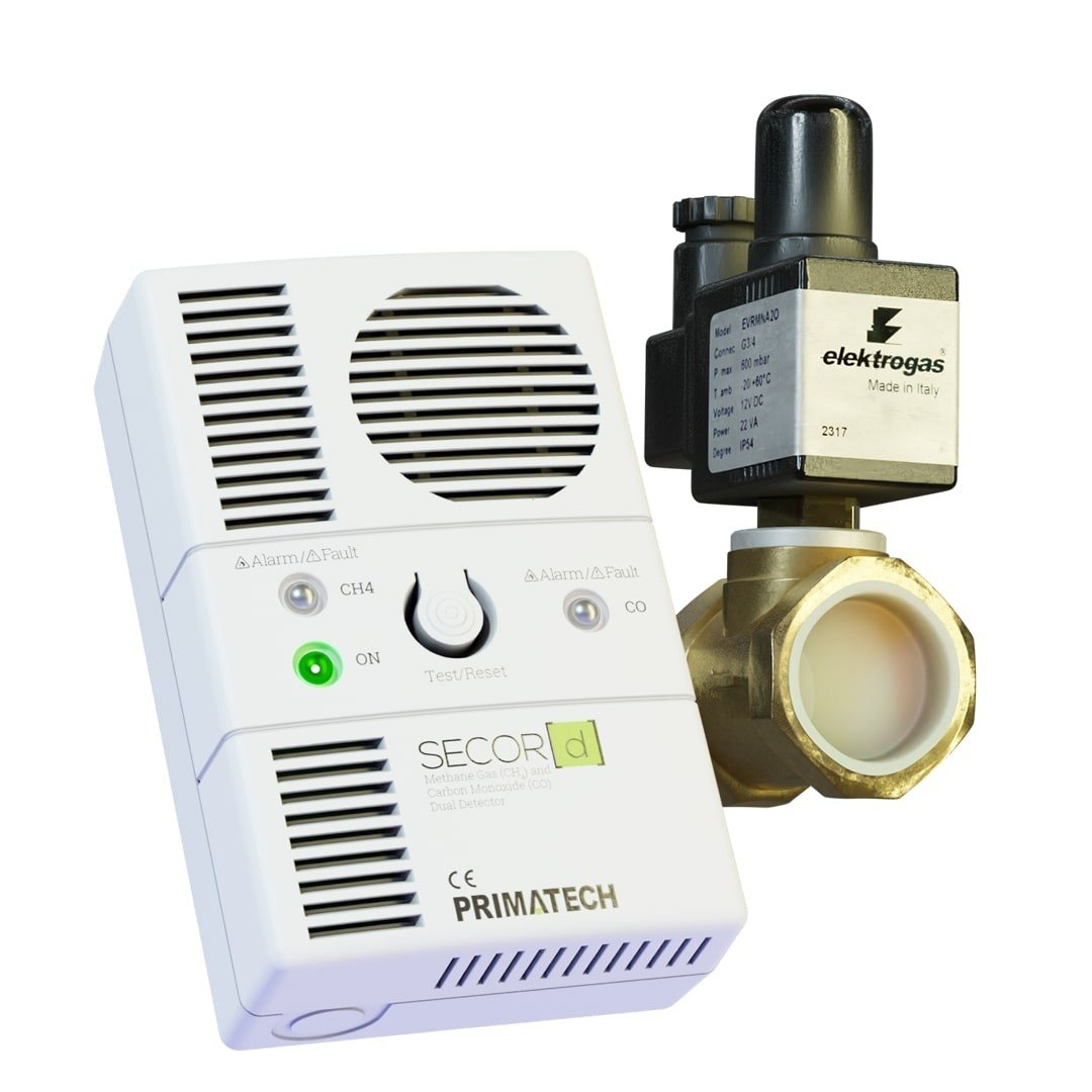 Detector gaz cu electrovana 3/4 Primatech Secor D 230 V extensibil ...